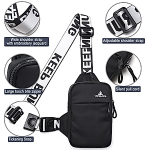 Mini Sling Bag for Women Men Small Crossbody Bag Shoulder Backpack Fanny Packs Casual Phone Chest Bag for Travel Hiking Personal Pocket Bag