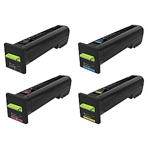 Lexmark 4-Color Extra High Yield Toner Cartridge Set (Black, Cyan, Magenta, Yellow) for CS820 Laser Printer