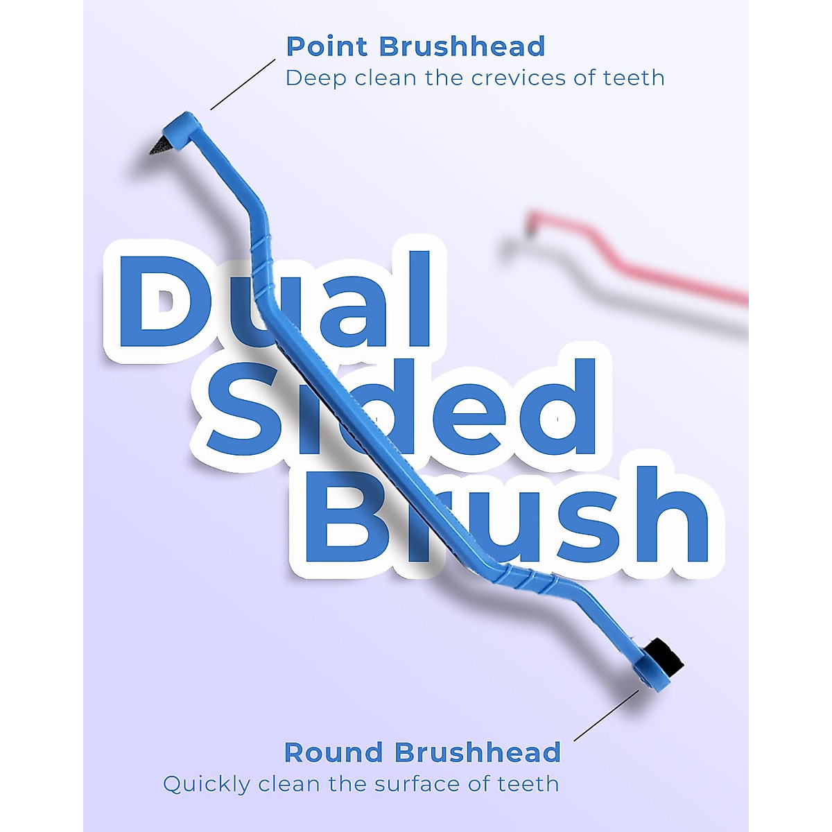 XUEPETT 2 Pcs Dual Sided Cat Toothbrush with Micro Brush Head, Anti-Slip Curved Handle, Cat Dental Care Supplies Eliminates Bad Breath and Reduces Plaque Tartar Formation