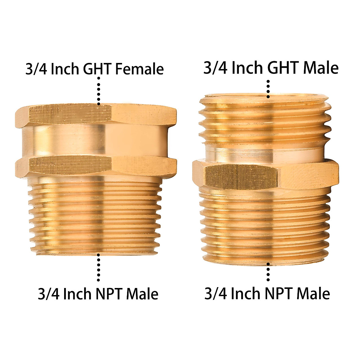 M MINGLE Garden Hose Adapter with Extra 8 Washers, Garden Hose Quick Connect Fittings