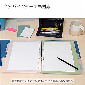 Kokuyo Campus Loose Leaf Paper for Binders, Sarasara Smooth Writing, A4, B 6mm Ruled, 30 Holes, 41 Lines, 100 Sheets, pH Neutral, Bleed Resistant, 75gsm, Japan Import (NO-816BE)
