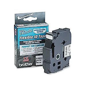 Brother Tzefx241 Tze Flexible Labeling Tape for P-Touch Labelers 3/4-Inch X 26-1/5 Ft Black On White