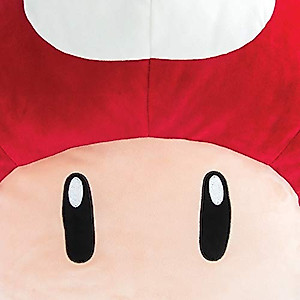 Club Mocchi- Mocchi- Nintendo Super Mario Plush - Red Mushroom Plushie - Collectible Jumbo Plushies - 22 Inch
