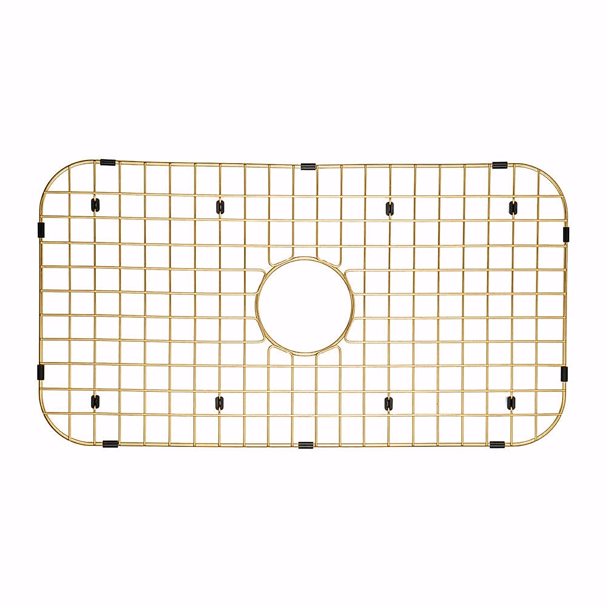 Starstar Sinks Protector Matte Gold 304 Stainless Steel Kitchen Sink Bottom Grid, Rack (27-3/16 L x 14-5/16 W)