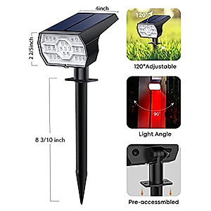 Kaxiida Solar Lights Outdoor Waterproof, 7 Lighting Modes Solar Landscape Pathway Lights, IP68 Color Changing Solar Outdoor Lights for Yard,Garden,Patio, Gate, Fence