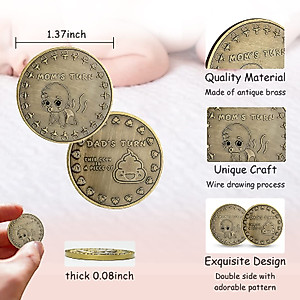 New Parent Decision Coin for Mom Dad Baby Pregnancy Gifts for First Time Mommy Daddy New Parents Gifts for Couples Double Sided Funny Decision Making Coin Christmas Birthday Present