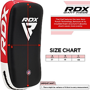 RDX Muay Thai Pad for Training, Curved Kickboxing kicking strike Shield, Coaching Kick Boxing, MMA, Martial Arts, Karate, Taekwondo, Punching, Foot, Knee and Elbow Target (One Pad Only)