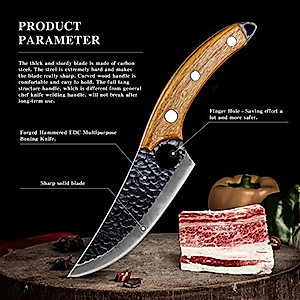 Avarmora Chef knife 8 inch Damascus kitchen knife German High Carbon Stainless Steel Sharp Knife, Professional Meat Knife with Ergonomic Handle and Gift Box for Family & Restaurant (Silver)