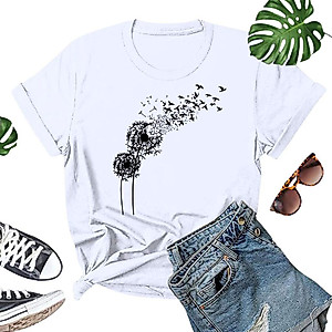 Franterd Rainbow Shirts for Women Casual Short Sleeve Loose Fit Blouse Top T Shirt Junior Teen Girls Funny Graphic Tees