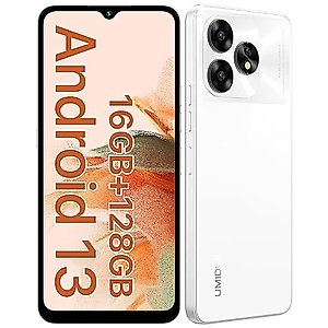 UMIDIGI A15C (8+8GB RAM+128GB ROM) Android 13 NFC Unlocked Cell Phone，48MP Ultra-Clear AI Camera Mobile Phone,5000mAh Battery Smartphone,6.7" HD Full View Display Dual Unlock Phone-Pearl White…