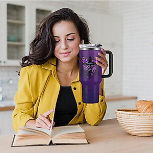 Christian Gifts for Women, 40 oz I Can Do All Things Christ Tumbler With Handle, Inspirational Religious Birthday Gifts for Faith Cup, Christian Jesus God Bible Verse Pastor Prayer Gift for Christmas