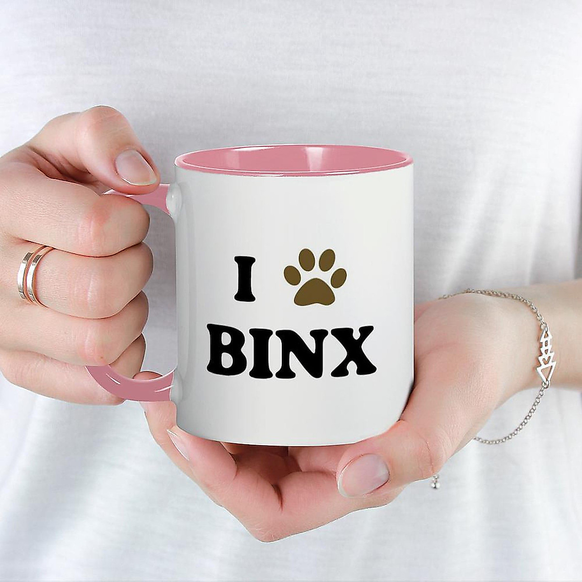 CafePress Binx Paw Hearts Mug Ceramic Coffee Mug, Tea Cup 11 oz