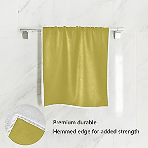 Brass Cotton Fingertip Towels 30 x 15 Inches Absorbent and Soft Terry Towel for Bathroom Powder Room Guest and Housewarming Gift