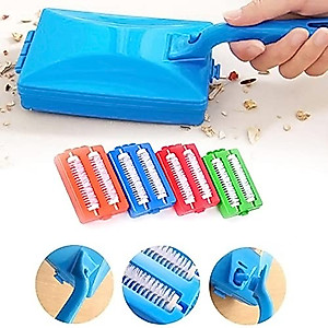 Greewen Double Hand Brush Head Table Mat Plastic Brush Sweeper Crumbs Dirt Cleaner, Random