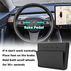 TAPTES USB Hub Gen 2 for Model Y 2020, for Model 3 (June to Oct 2020),Dashcam & Sentry Mode Viewer USB with 5 in 1 Ports for Model Y Accessories 2020