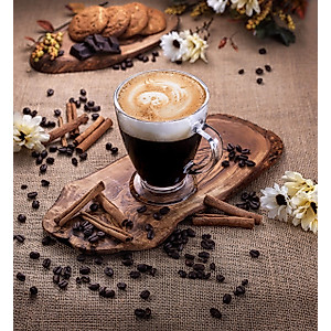 JoyJolt Declan Coffee Mug. Glass Coffee Mugs Set of 6. Clear Glass Coffee Cups 16 Oz with Handles for Hot Beverages - Cappuccino, Latte, Big Tea Cup. Crystal Clear Glass Cups, Espresso Coffee Gifts