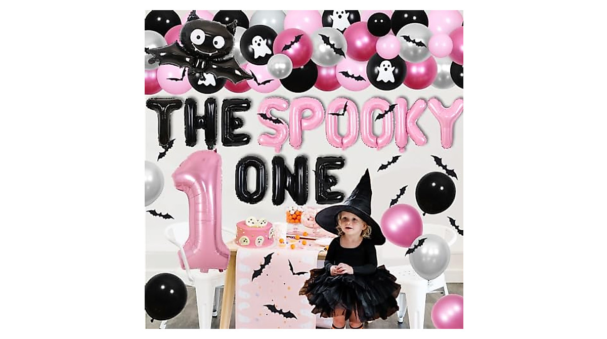 Spooky 1st Birthday Decorations Kit for Girls