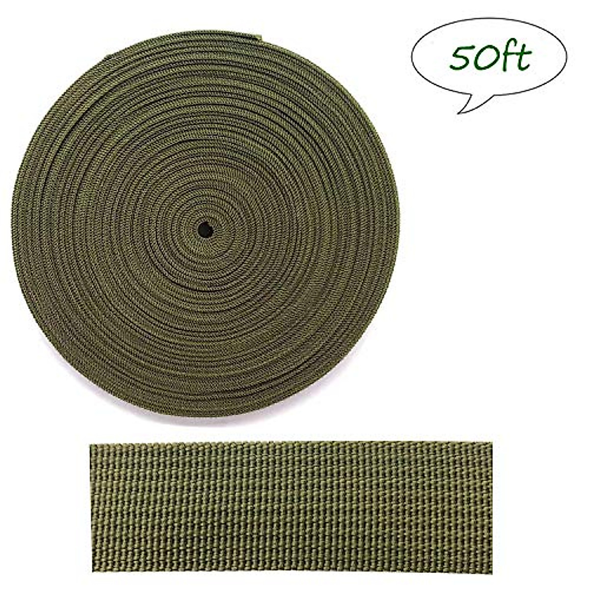 HanyHere 1 Roll 65.6 Feet Tree Tie for Plant Support Garden Strap 1 Inch Width Staking and Guying Material 1,800 Lbs Strength (Army Green)