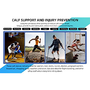 EVOPLECI 15-20mmHg 1 Pair Men and Women Wide Calf Sleeve Brace Compression Socks for Leg Support, Pain Relief