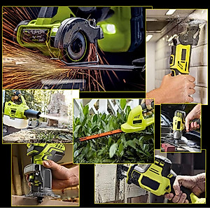 Chgdkjy 5.0Ah 18V Battery and Charger Combo Replacement for Ryobi 18V Battery P102 P103 P104 P105 P107 P108 P109 P122 Cordless Tools Battery and P118B Charger