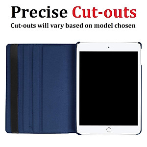 Vultic [Rotating] Case for iPad Pro 12.9 inch [1st/2nd Gen 2015/2017], 360 Degree Stand [Auto Sleep/Wake] Folio Leather Smart Cover (Black)