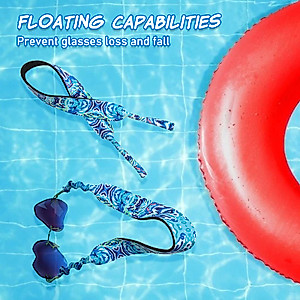 Coolrunner Floating Sunglass Straps 2pcs Floating Eyewear Retainers, Driftfish Floating Sunglass Strap, Fashion Floating Sunglass Straps (Blue)