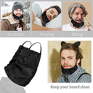 EBOOT 3 Pieces Beard Caps Beard Bonnet for Men Beard Bandana Covers Adjustable Facial Hair Apron Guard Bonnet Bedtime Bib Cap (Classic Style, 14 x 4.5 Inch)