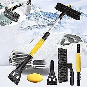 Ice Scraper, Ice Scrapers for Car Windshield, Multifunctional Snow Scraper and Ice Scraper, Snow Scraper for Car Windshield, Window and Side Mirrors