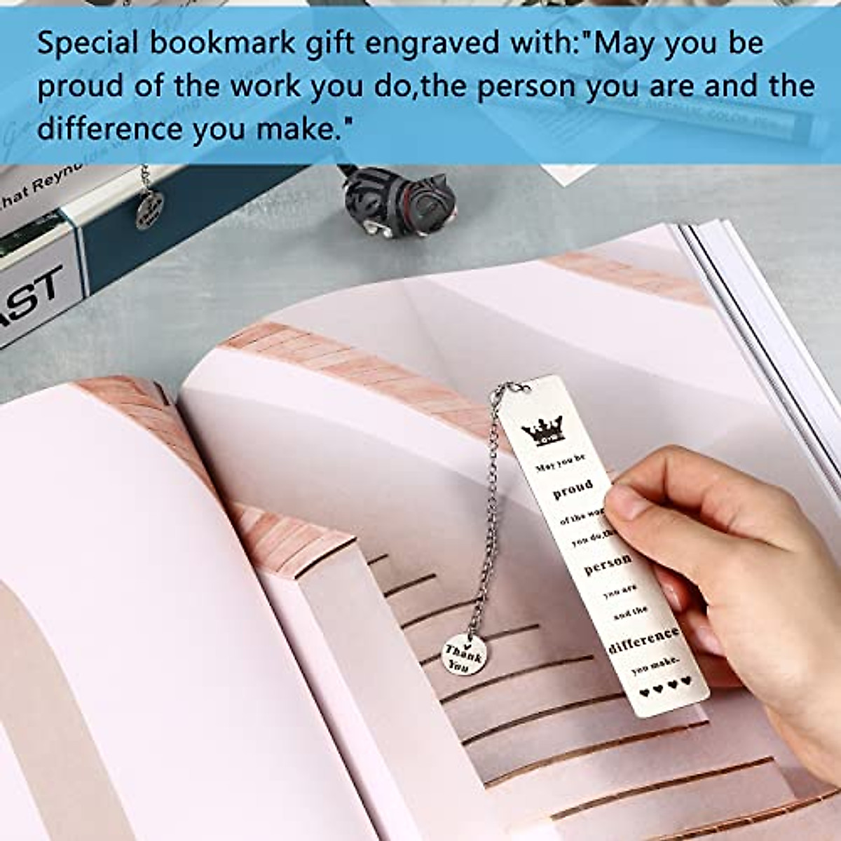 24 Pcs Employee Appreciation Gifts Bulk Appreciation Gifts for Employee in Bulk Coworker Thank You Gifts Coworker Employee Bookmark Going Away Gifts Leaving Retirement Bookmark for Mentor Manager