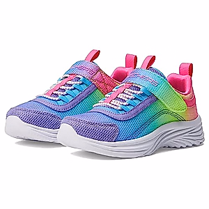 Skechers Kids Girls Dreamy Dancer-Ultra Rainbow Sneaker, Lavender/Multi, 2 Little Kid