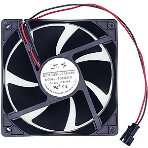 TD9025LS 9025 Cooling Fan for Wine Fridge, Hotel Refrigerator,DC12V 0.16A 1.92w 2-Wire 90x90x25MM brushless Fan