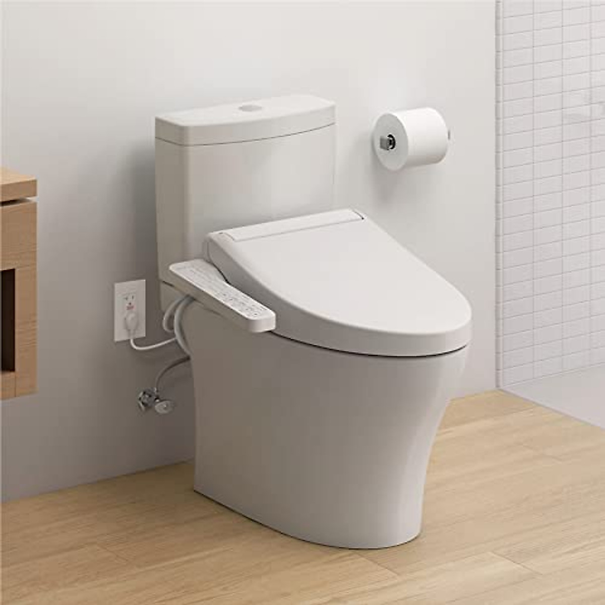 TOTO SW3073#01 WASHLET C2 Round Electronic Bidet Toilet Seat, Cotton White
