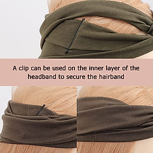 DRESHOW 8 Pack Headbands for Women Yoga Knotted Headbands Elastic Criss Cross Hair Accessories Sports Head Wrap Non Slip