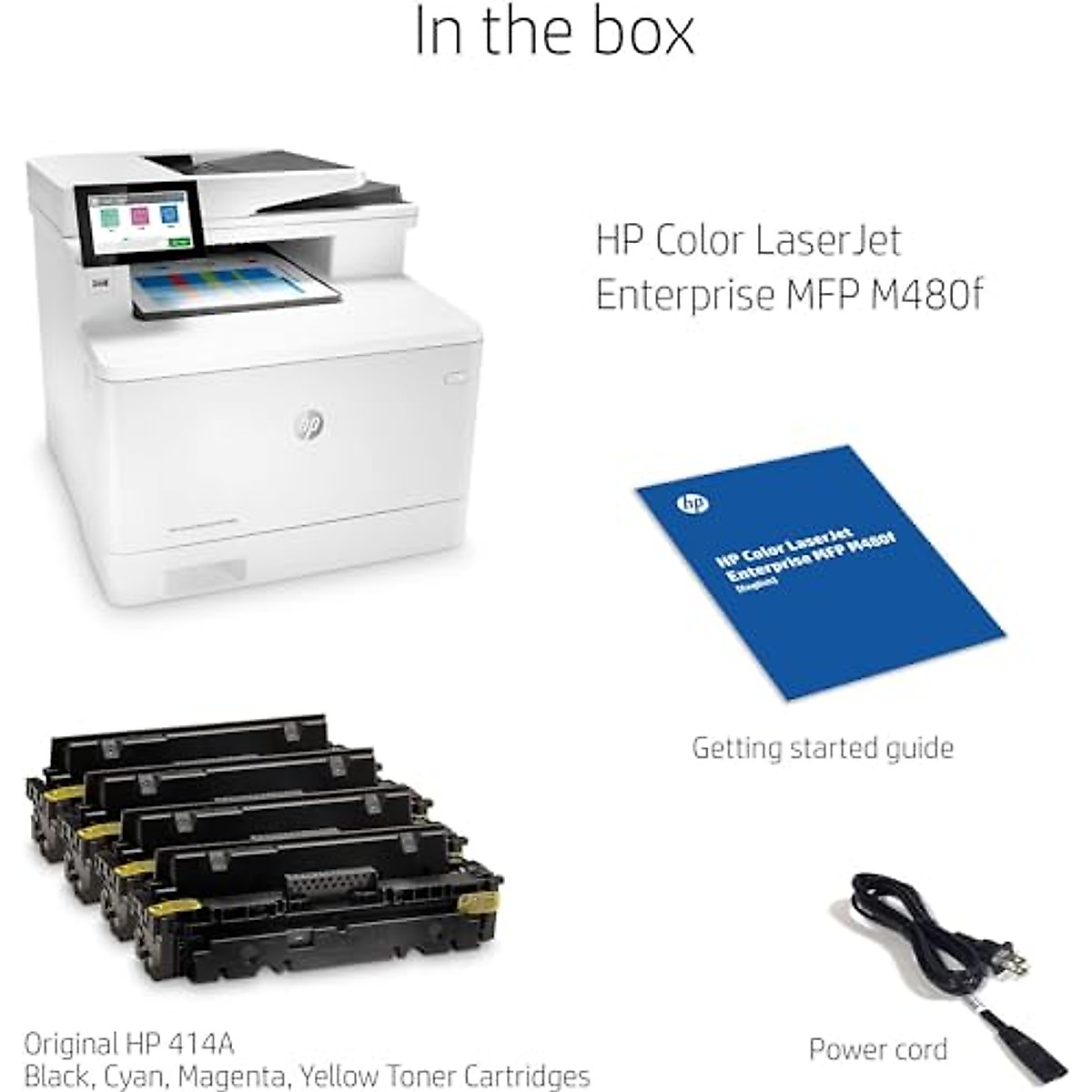 HP Color Laserjet Enterprise M480f Multifunction Duplex Printer (Renewed Premium)