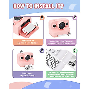 Dylanto Printing Paper, Printing Camera Refill Thermal Paper 10 Rolls, BPA Free