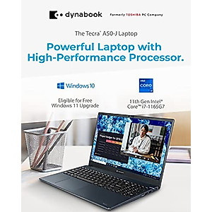 dynabook Tecra A50-J 15.6" Notebook - Full HD - 1920 x 1080 - Intel Core i7 11th Gen i7-1165G7 Quad-core (4 Core) 2.80 GHz - 16 GB RAM - 512 GB SSD - Black, Blue