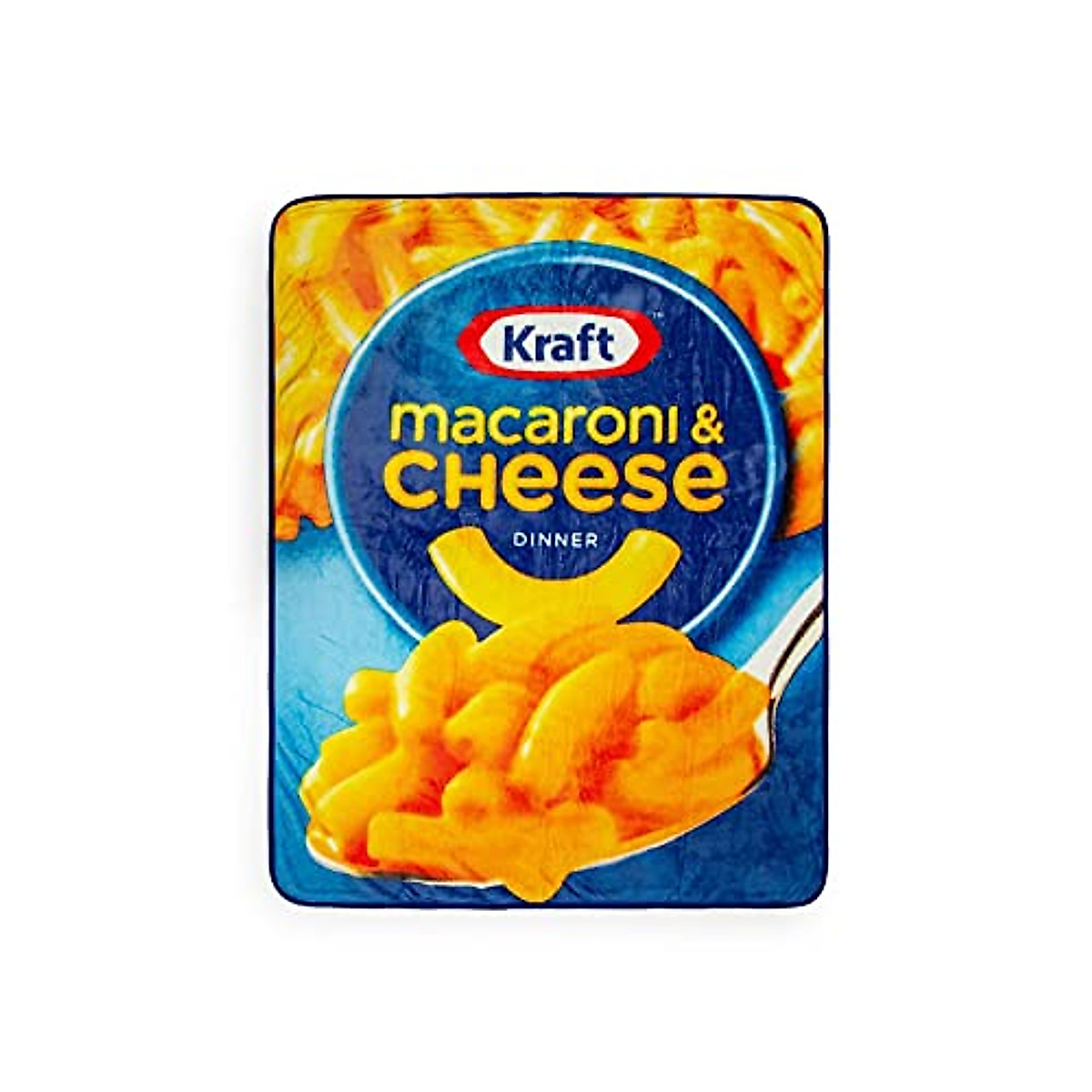 Kraft Macaroni and Cheese Plush Fleece Throw Blanket | Soft Polyester Cover For Sofa and Bed, Cozy Home Decor Room Essentials | Cute Gifts and Collectibles | 45 x 60 Inches