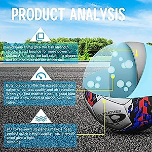 Soccer Balls Size 4,Glow in The Dark Official Size Soccer Ball,Indoor/Outdoor Light Up Training Ball with Pump and Needles,Street Ball Game for Men