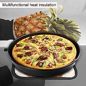 Vintage Pineapple Oven Mitt and Pot Holder Kitchen Set of 2: Heat Resistant Oven Mittens and Hot Pads Potholders for Kitchen