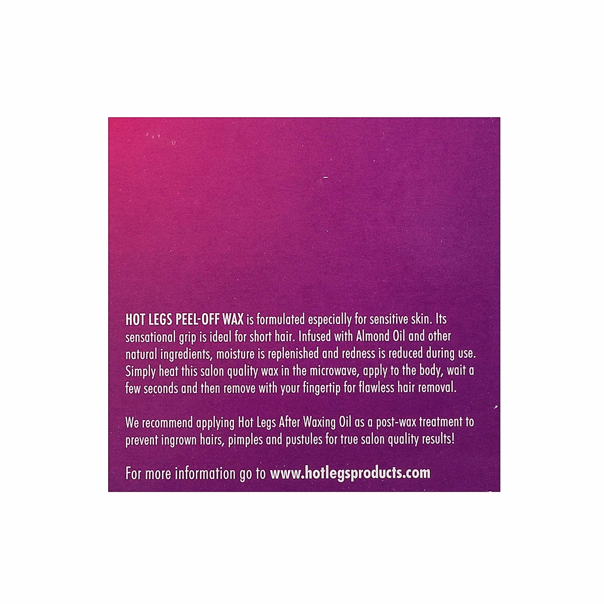 Hot Legs Peel-Off Wax for Sensitive Skin, 7.05 Ounces, with Applicator