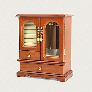 ZZYINH AN207 Multi-Layer Big Wooden Jewelry Box Jewelry Display Casket Earrings Ring Boxes Jewelry Organizer Gift Box Jewellery Organizer Small Jewelry