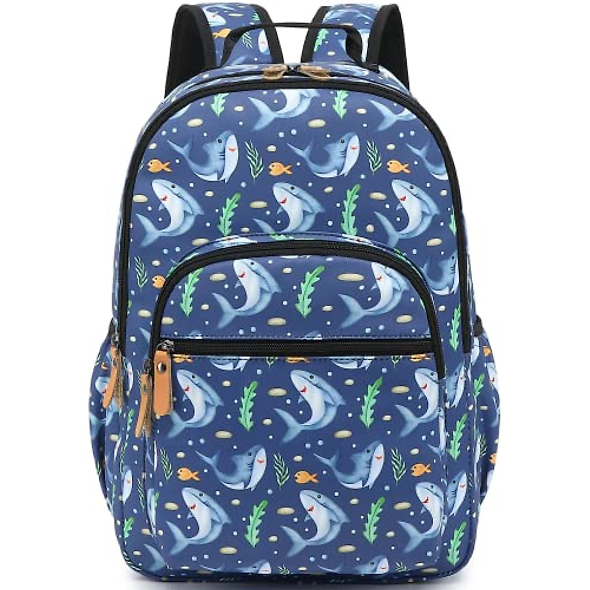Leaper Water-resistant Shark Laptop Backpack Travel Bag College Backpack Laptop Bag Satchel Dark Blue