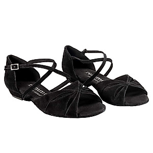 Rummos Womens Dance Shoes Lola 024 - Nubuk Black - Regular Fitting - 0.8" Bloc Heel - Size: EUR 40,5