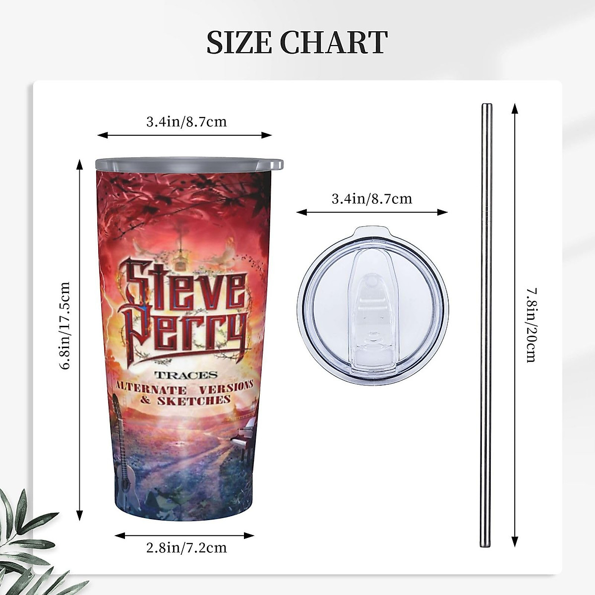 LAZHANG Steve Music Perry Stainless Steel Insulated Car Sippy Cup With Lid Travel Mug for Cold Hot 20 oz