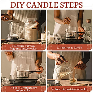 MicCai White Natural Beeswax Pellets 1LB, Organic Beeswax, Beeswax for Candle Making, Body, Skin Care DIY, Lip Balm, Soap and Lotion Making Supplies