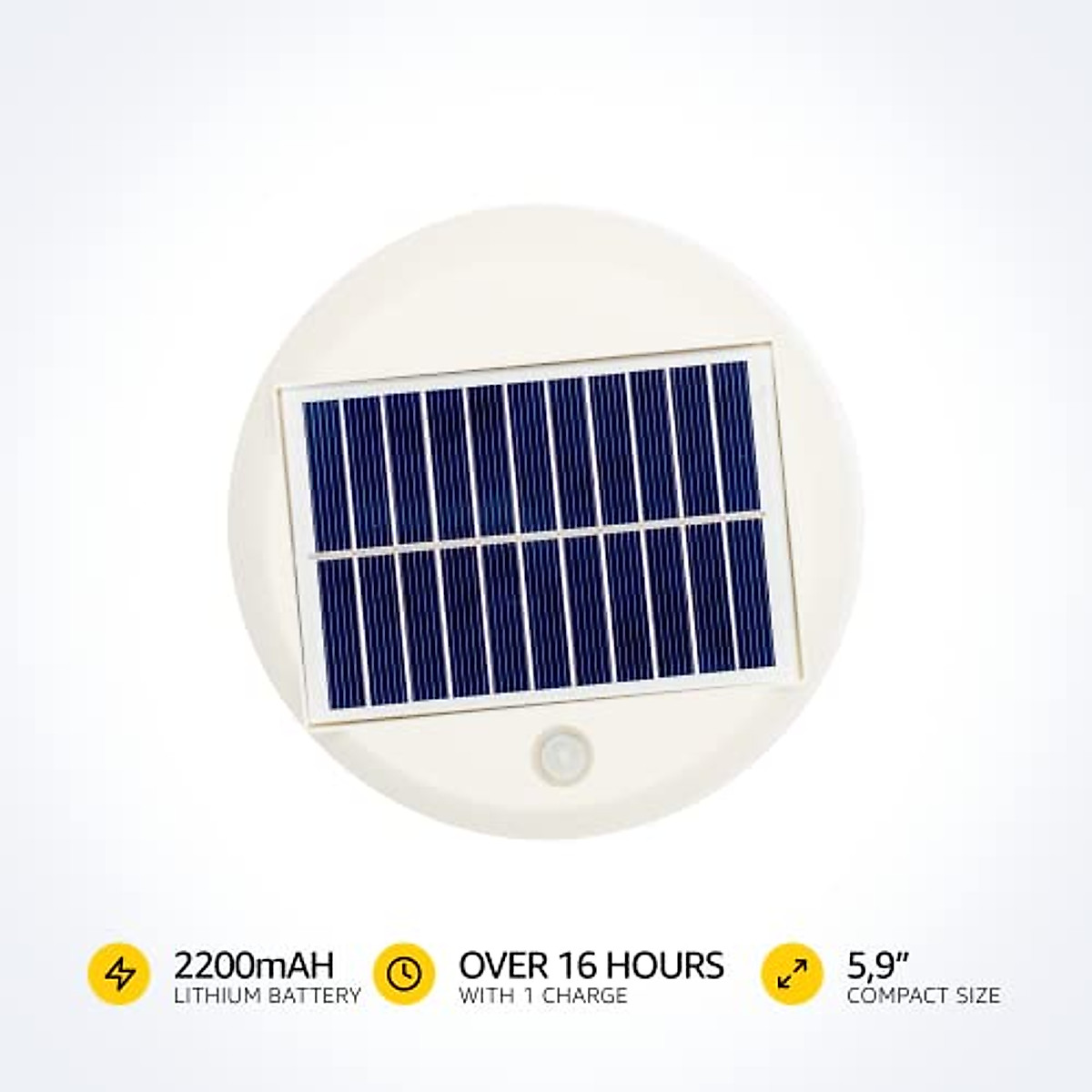 Deneve - Dot Solar Flag Pole Light - for 6ft Wall Mounted Spinning Pole - Flag Pole Light Solar Powered to Show Respect & Patriotism - RV Flag Pole LED Light…