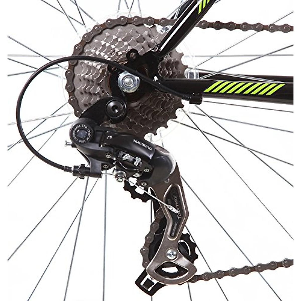 Titan Trail 21-speed Suspension Men's Mountain Bike, 18-Inch Frame, Green and Black