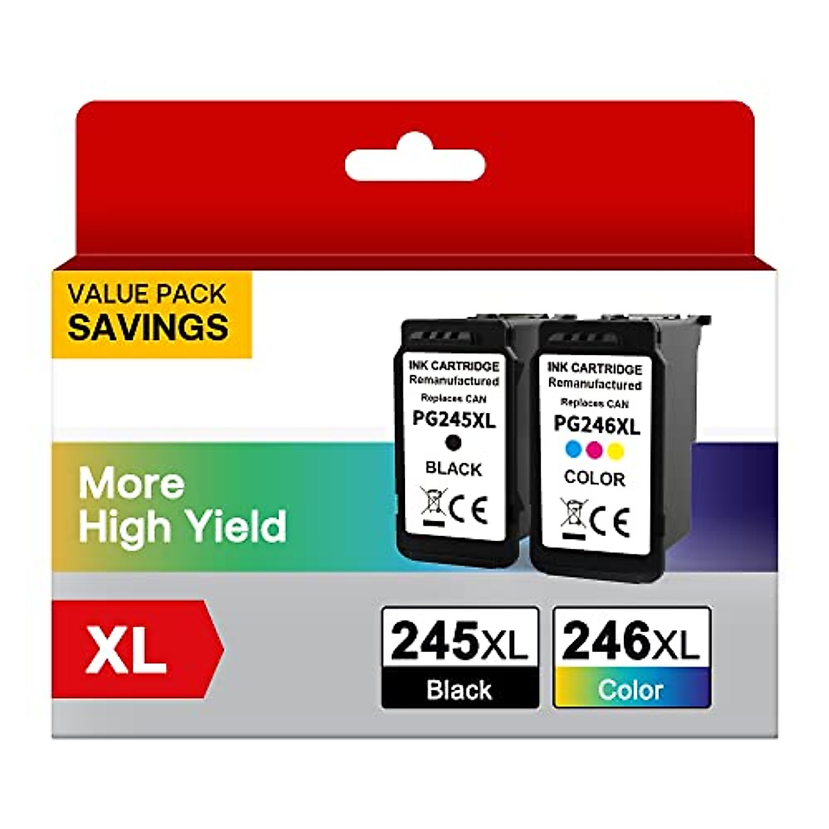 245XL 246XL Ink Cartridge Combo Pack Replacement for Canon PG-245XL CL-246XL for PIXMA MG2420 MG2520 MG2522 MG2525 MG2920 MG2922 MG2924 MG3020 MG3022 MG3029 TR4520 TR4522 TS3120 TS3122 Printer