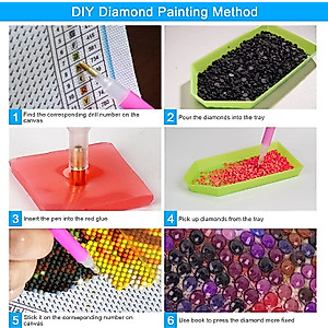 ARPADAMO Adult Beginner Christmas Diamond Art Painting Kit, Full Diamond Diamond Dot Painting Beginner, Round 5D Paint & Diamond Art Painting Set DIY Adult Craft Kit (11.8x15.7in)