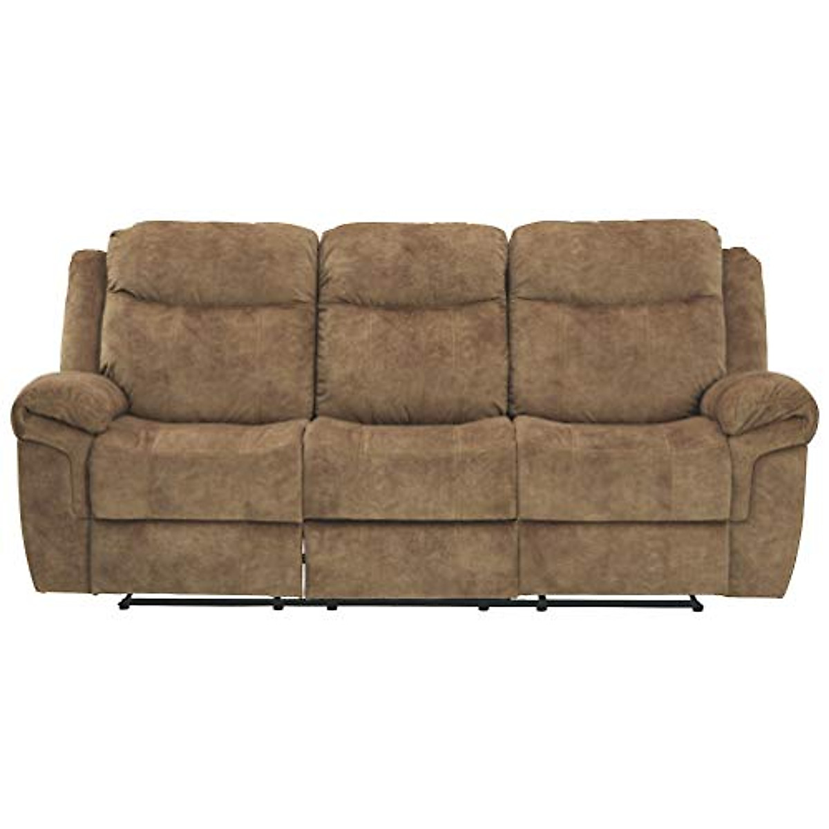 Signature Design by Ashley Huddle-Up Manual Reclining Sofa with Drop Down Table, Storage & USB Outlets, Brown